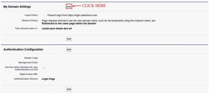 Register your domain in salesforce through my domain