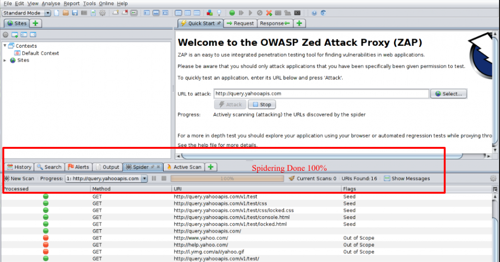 owasp zed attack proxy scan